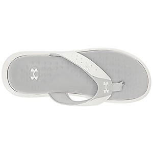 Under Armour Men's Ignite Pro Flip Flop, (100) White / Halo Gray / White, 9, US
