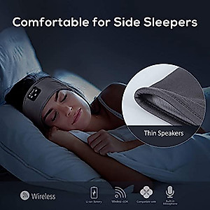 Fulext Sleep Headphones Wireless, Upgrade Wireless Sports Headband Headphones with Ultra-Thin HD Stereo Speakers Long Time Play for Side Sleepers Running Yoga Travel, Gifts for Men Women