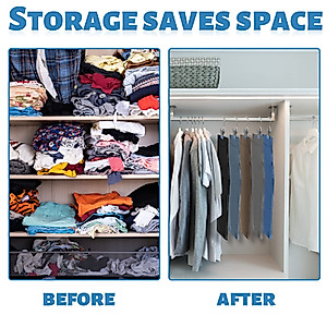 40 Pack Legging Organizer for Closet, Pants Hangers Space Saving, 360°Rotating Hangers for Yoga T-Shirts, Tights Gym Clothes, Portable Stainless Steel Single Clips with Rubber Coated for Travel