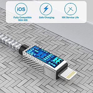 [ Apple MFi Certified ] iPhone Charger Cord 16Ft, Nylon Braided Long Lightning Cable to USB Cable, 2.4A Fast Charging Apple Cord Compatible with iPhone 11/11 Pro/11 Pro Max/XS/XS Max/XR/X/8/8