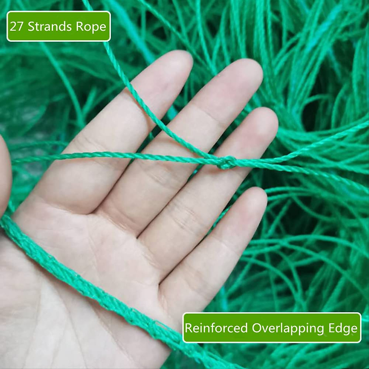 Plant Trellis Netting for Climbing Plants Outdoor Heavy Duty Plastic Garden Trellis Netting 27 Strands Plant Climbing Net Strong Support for Clematis, Cucumber,Tomatoes and Vine Plants （5.9x5.9FT）