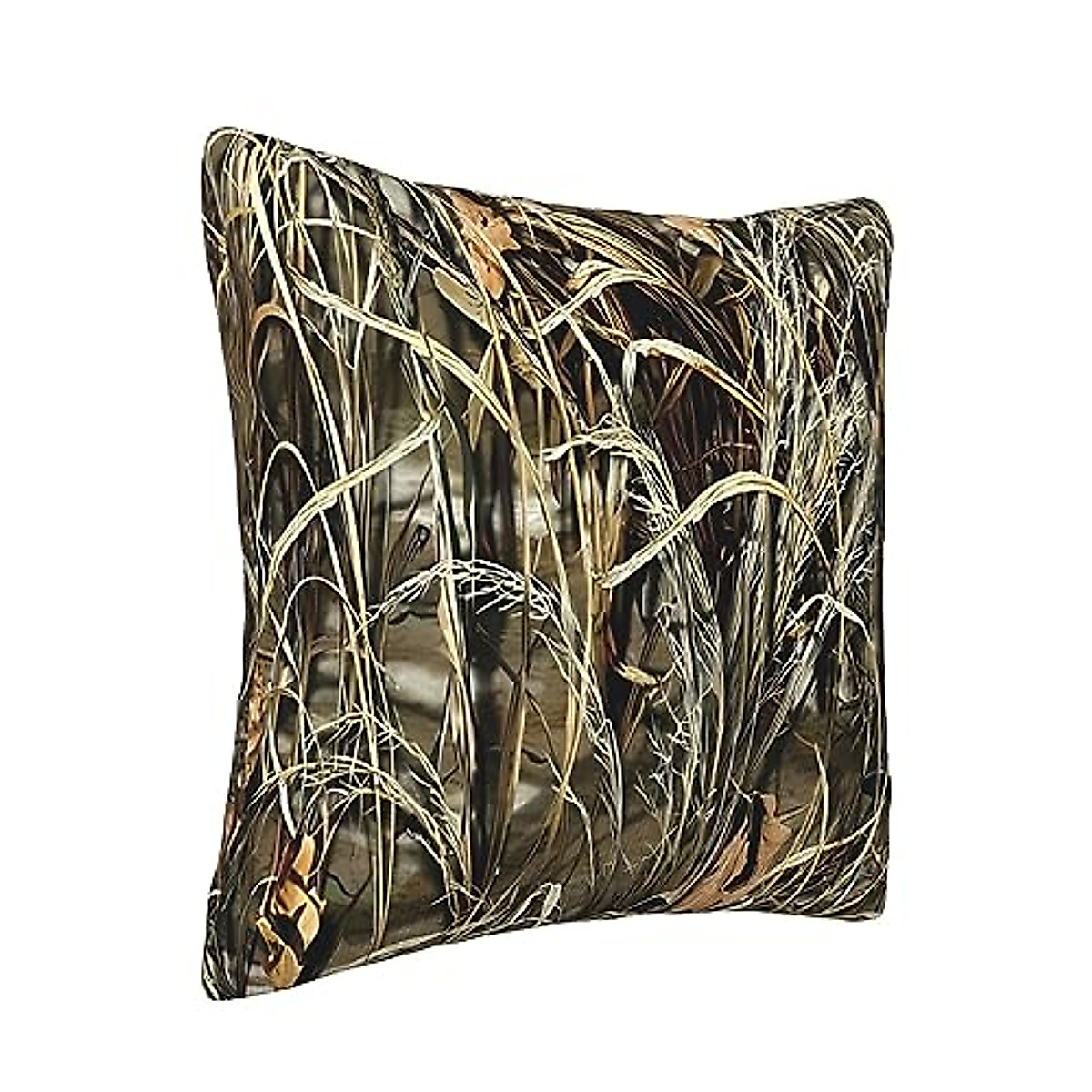 DEHIWI Camo Yellow & Green Throw Pillow Covers Super Soft Morden Decorative Pillows Case Invisible Zipper Cushion Cover for Sofa Couch Bedroom Living Room 16"X16"