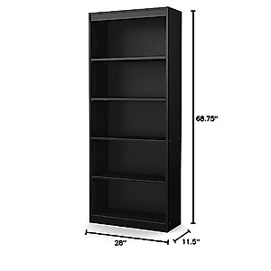 South Shore Axess 5-Shelf Bookcase - Black