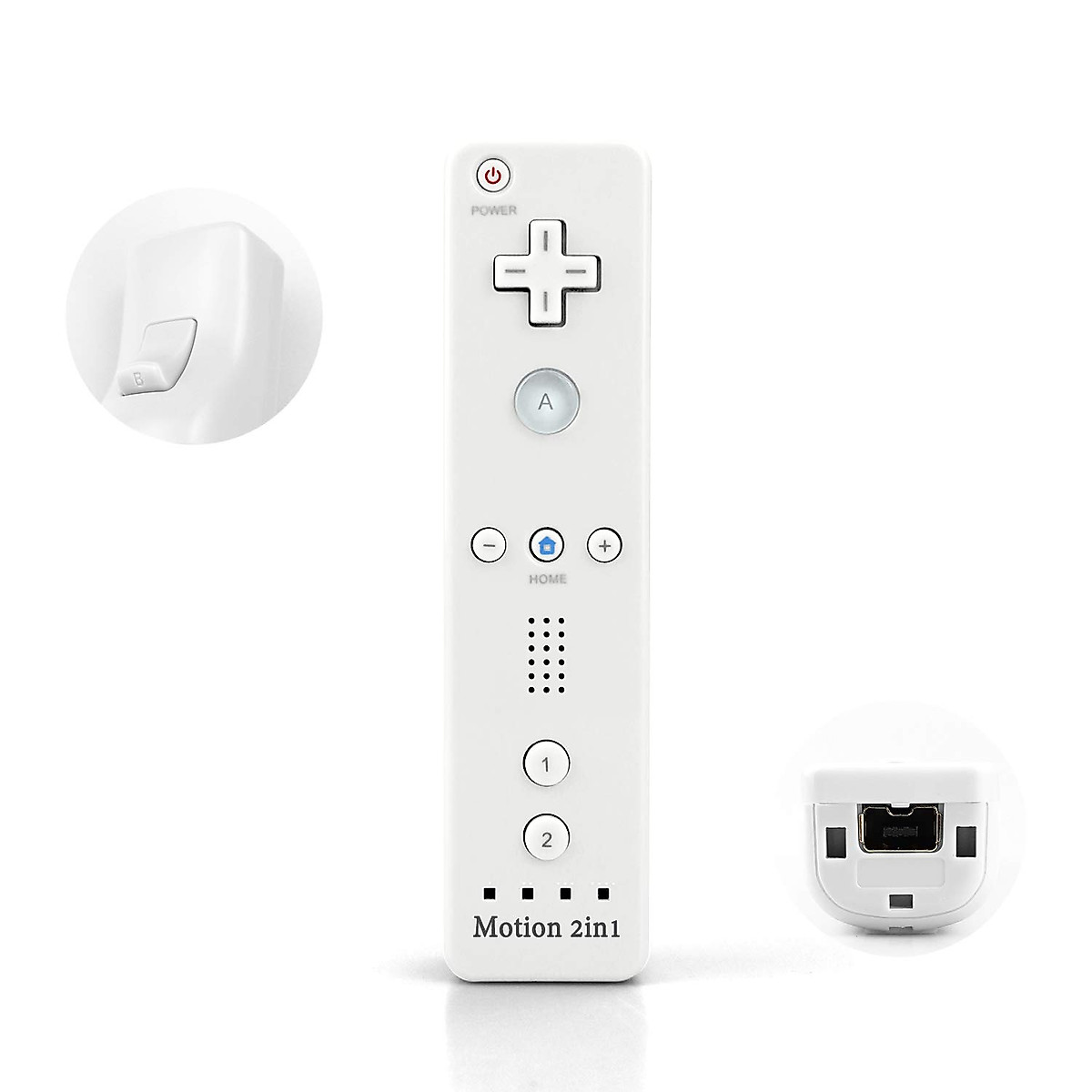 Controller Replacement for Wii Remote Controller, Kicy Wii Remote and Nunchuck Built in 3-axis with Motion Plus, Compatible with Wii/Wii U