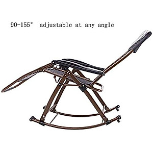 XZGDEN Lightweight Sun Lounger Camping Chairs Leisure Chair Garden Patio Foldable Textilene Fabric Rocking Lounger Chair Sunbed Supported Weight Max 440lb