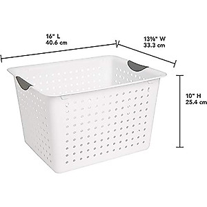 Sterilite 1628 Deep Ultra Plastic Storage Basket