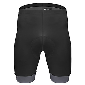 AERO|TECH|DESIGNS | Big Men's Clydesdale Padded Bike Shorts | 1X-Large | Charcoal