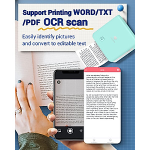 Memoking Inkless Bluetooth Printer - HD 300dpi Photo Sticker Printer Machine Mini - M02 Pro Thermal Mini Printer for Pad&Phone - 2" Mini Sticker Maker Machine Printer for Memo,Photo,DIY,Fun,1D/QR,Logo