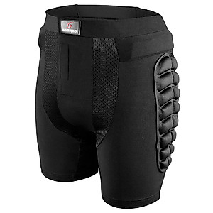 Soared 3D Protection Hip Butt EVA Paded Short Pants Protective Gear Guard Impact Pad Ski Ice Skating Snowboard Black XS