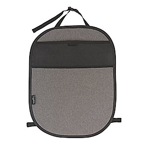 Car Seat Kick Mat with Storage Pocket (Black)