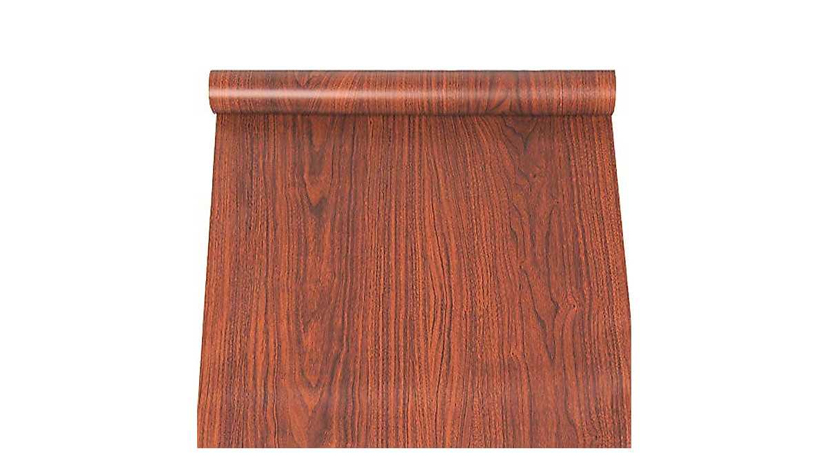 Rustic Brown Wood Grain Contact Paper - Easy Self-Adhesive Decor