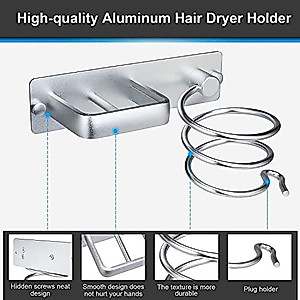 Hair Dryer Holder Wall Mounted Blow Dryer Holder Curling Iron Holder Bathroom Hair Tool Organizer Hair Care & Styling Tool Organizer for Hair Dryer, Flat Irons, Curling Wands