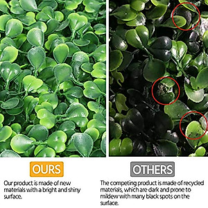 Yaheetech 12 PCS 20"x 20" Artificial Boxwood Panels Topiary Hedge Plant, Privacy Hedge Screen UV Protected Greenery Wall, Decor Faux Grass Wall Panel Suitable for Outdoor Indoor Garden Backyard