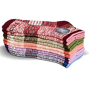 FEIDEER Women's Hiking Walking Socks, 5-Pack Outdoor Recreation Socks Athletic Cushioned Low Cut Ankle Quarter Socks (5WSS20405-L)