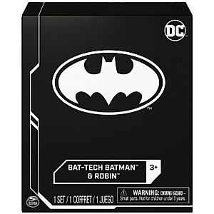 DC Comics Batman 4-inch Bat-Tech Batman and Robin Action Figures with 6 Mystery Accessories, for Kids Aged 3 and up, Amazon Exclusive