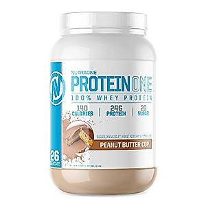 NutraOne ProteinOne Whey Protein Promote Recovery and Build Muscle with a Protein Shake Powder for Men & Women (Chocolate PB Cup - 2 LB)