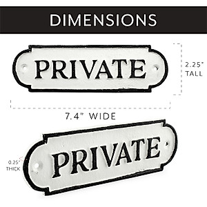 AuldHome Design Garden Gate Cast Iron Signs (Set of 2); Rustic Plaques in Black and White Farmhouse Style for GARDEN and PLEASE CLOSE THE GATE