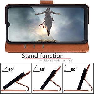 SUANPOT for Samsung Galaxy A54 5G Wallet case with RFID Blocking Credit Card Holder,Flip Book PU Leather Protective Cover Women Men for Samsung A54 Phone case Light Brown