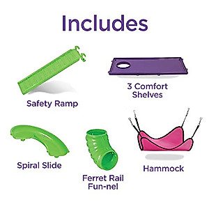 Kaytee My First Home Deluxe Multi-Level Habitat with Casters for Pet Ferrets