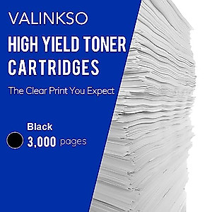 Valinkso TN760 Toner for Brother Printer Replacement for Brother TN760 TN-760 TN 760 TN730 TN-730 TN 730 for MFC-L2710DW DCP-L2550DW MFC-L2750DW HL-L2395DW HL-L2350DW Toner TN-730/TN-760 (4 Black)