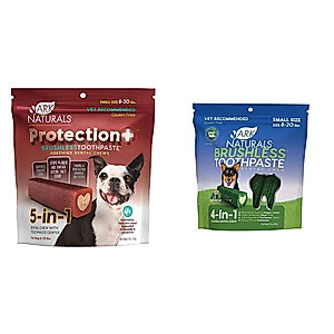 Ark Naturals Brushless Toothpaste Bundle, Dog Dental Chews for Small Breeds, Prevents Plaque & Tartar, Freshens Breath, 12oz Each