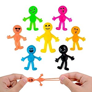 Bulk Toys - 2.5 Inch Stretchy Emoji Toys - Figurines for Kids - 100 Pcs Small Figurines for Party Favors - Fillers Goodie Bag Supplies - Pinata Stuffers - Bulk Gifts for Kids - Vending Machine Toy