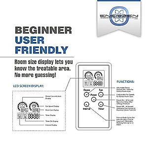 Enerzen O-922D - Digital Ozone Generator for Eliminating Odors - O3 Machine Air Ionizer Deodorizer with Adjustable Settings for Any Room Size