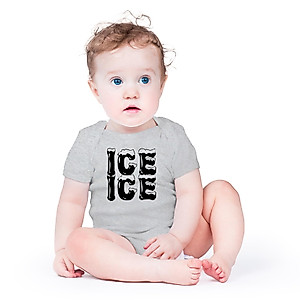 AW Fashions Ice Ice Baby Bodysuit Cute Newborn Baby Girl or Boy Clothes Adorable Infant Romper Outfit (6 Months, Sports Grey)