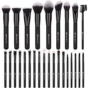 DUcare Professional Makeup Brushes Set 27Pcs Makeup Brush Set Premium Synthetic Kabuki Foundation Blending Face Powder Blush Concealers Eye Shadows Brushes