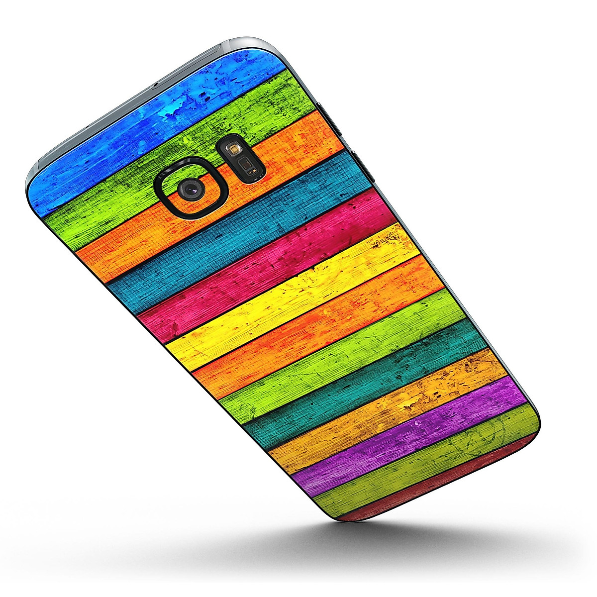 Design Skinz Design Skinz Neon Wood Planks Full-Body Wrap Decal Skin-Kit for The Galaxy S9
