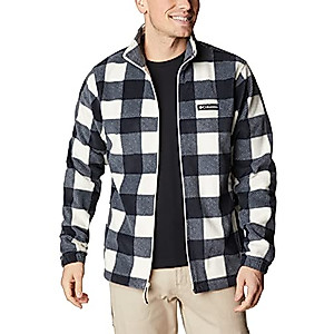 Columbia Men's Steens Mountain Printed Jacket, Chalk Check Print, 4X Big