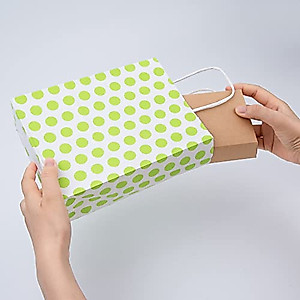 Ronvir Gift Bags 50Pcs Small Party Favor Bags 8.4 x 6.1 x 3.14 Inch Polka Dots Gift Bags 5 Colors Paper Gift Bags With Handles For Birthday, Party Favor, Goodie, Business