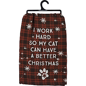 Kitchen Towel - Work Hard So Cat Better Christmas