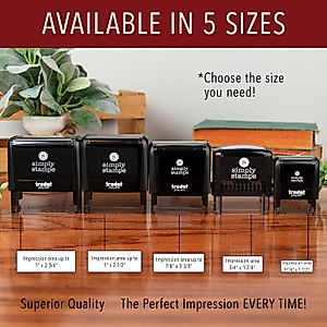 Custom Address Stamp - 5 Font Options - 3 Line Self-Inking Address Stamp - Up to 3 Lines of Customized Text | Multiple Ink Color Options