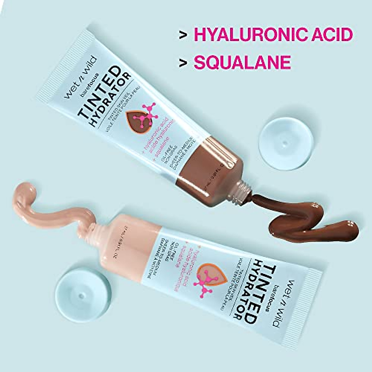 Wet n Wild Bare Focus Tinted Hydrator Matte Finish, Medium Tan, Oil-Free, Moisturizing Makeup | Hyaluronic Acid | Sheer To Medium Coverage