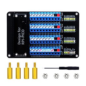GeeekPi Screw Terminal Expansion Board for Raspberry Pi Pico/Pico W, Screw Terminal Block Breakout Module Board with LED