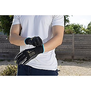 G & F Work Gloves for Men, Lightweight Grip, Polyurethane Coated, Touchscreen Compatible, Flexible & Breathable, Durable Construction, Ideal for Gardening, Mechanics, and General Duty Tasks, 12 Pairs