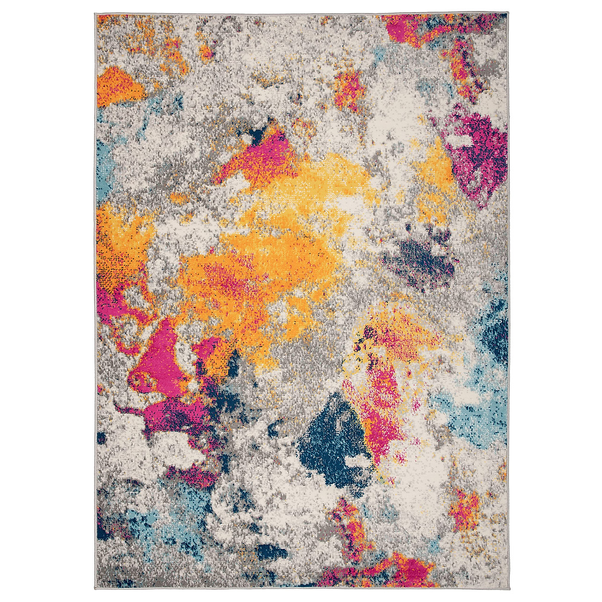 Rugshop Distressed Abstract Watercolor Area Rug 9' x 12' Multi