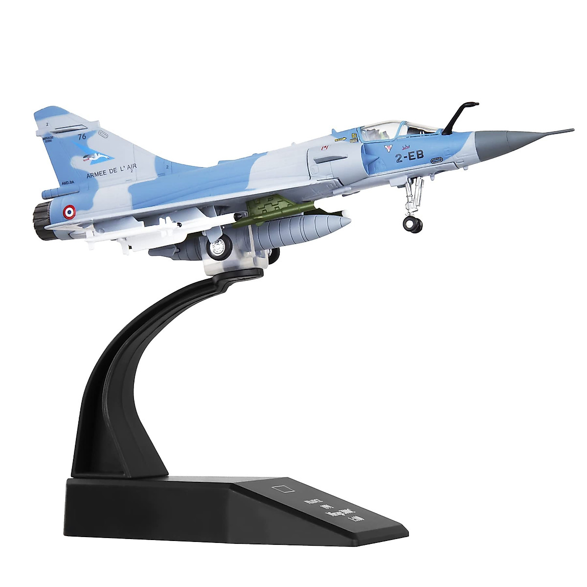 HANGHANG 1/100 Mirage 2000 Model Fighter Plane Metal Aircraft Model Military Airplane Model Diecast Model Plane for Collection or Gift