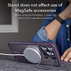 ESR for iPhone 14 Pro Max Case, MagSafe Compatible, Full Body Shockproof Case, Military-Grade Protection, Magnetic Phone Case for iPhone 14 Pro Max, Shock Armor Kickstand Case (HaloLock), Clear Purple