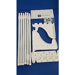 EZ Shelf DIY Expandable Closet Shelf and Rod - 29” - 49” -White- Mounts to 1 Sidewall and Backwall