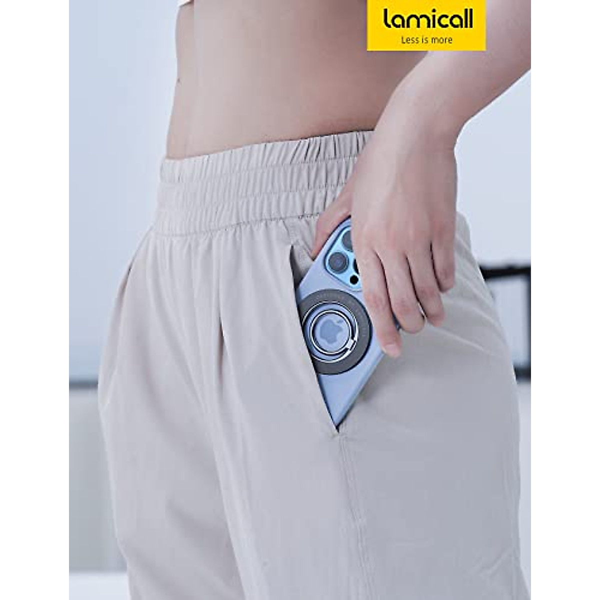 Lamicall Magnetic Phone Ring Holder for MagSafe, Magnet Finger Ring Grip Stand Holder,Compatible with iPhone 14 Plus 13 12, Pro, Pro Max, Mini, Mag safe Accessories, Misty Black