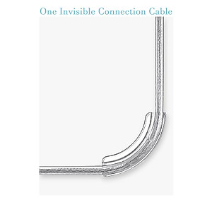 One Invisible Connection Cable for Samsung Neo QLED 8K Smart TV Model QN95A, QN700A, QN800A, QN900A, Compatible BN39-02688A E343577 21302 N23UC0870, 8FT (2.5M), Silver, NOT fit Samsung Frame TV