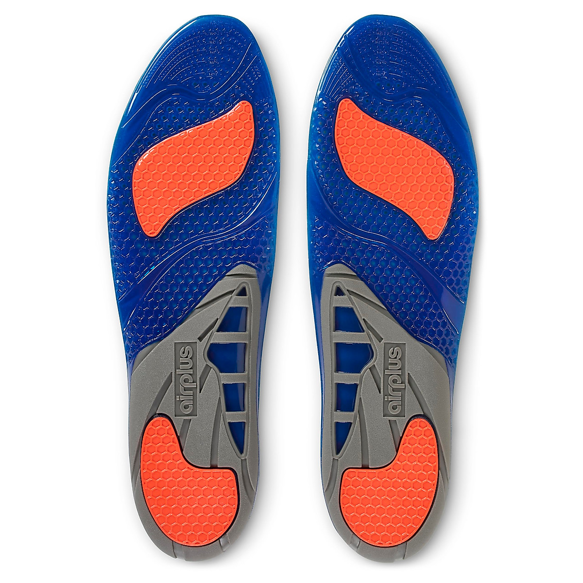 Airplus Extreme Active Gel Lightweight and Breathable Shoe Insoles for Cushion and Support, Men's, Size 7-13