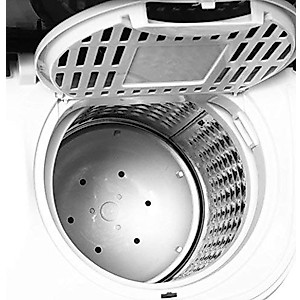 Portable Washing Machine TG23 - Twin Tub Washer Machine with 7.9lbs Wash and 4.4lbs Spin Cycle Compartments by Think Gizmos