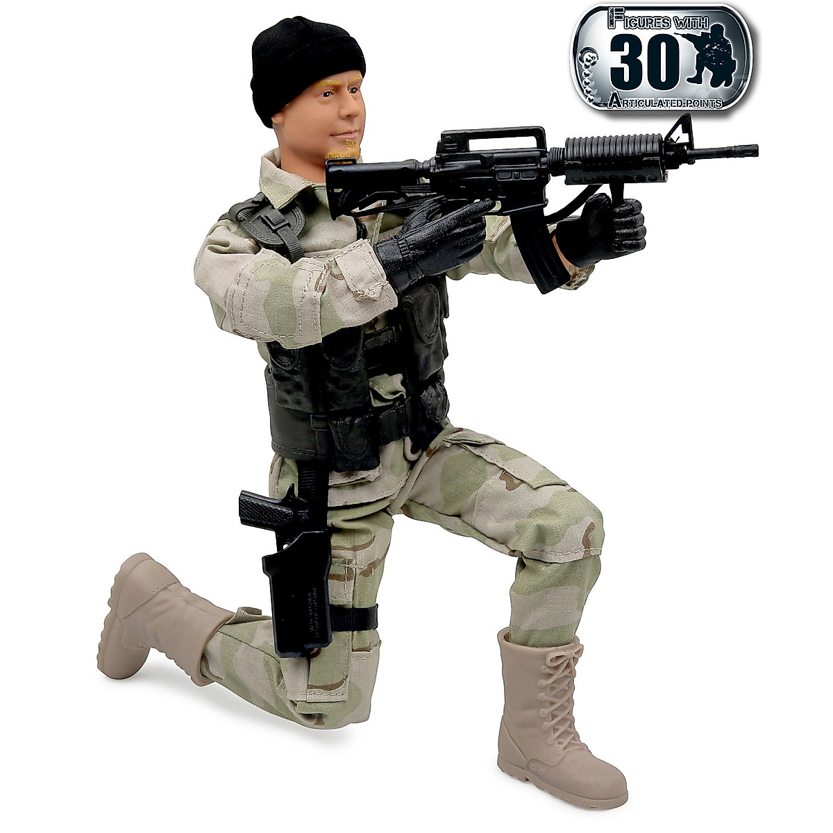 Click N' Play 12-Inch Action Figures Military Ranger Swat | Army Action Figures, Toy Weapons, Soldiers, World Peacekeepers, Army Guys, Elite Force | Soldier Toys for Boys