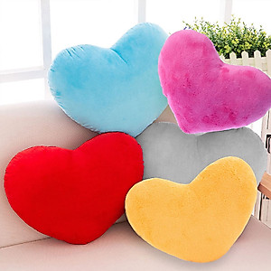 RIHUD Plush Red Heart Pillow Cute Heart Shaped Pillow Cojines Decorativos Throw Pillow Filled Plush Heart Shaped Cushions Children Friends Loved Ones Valentine Day