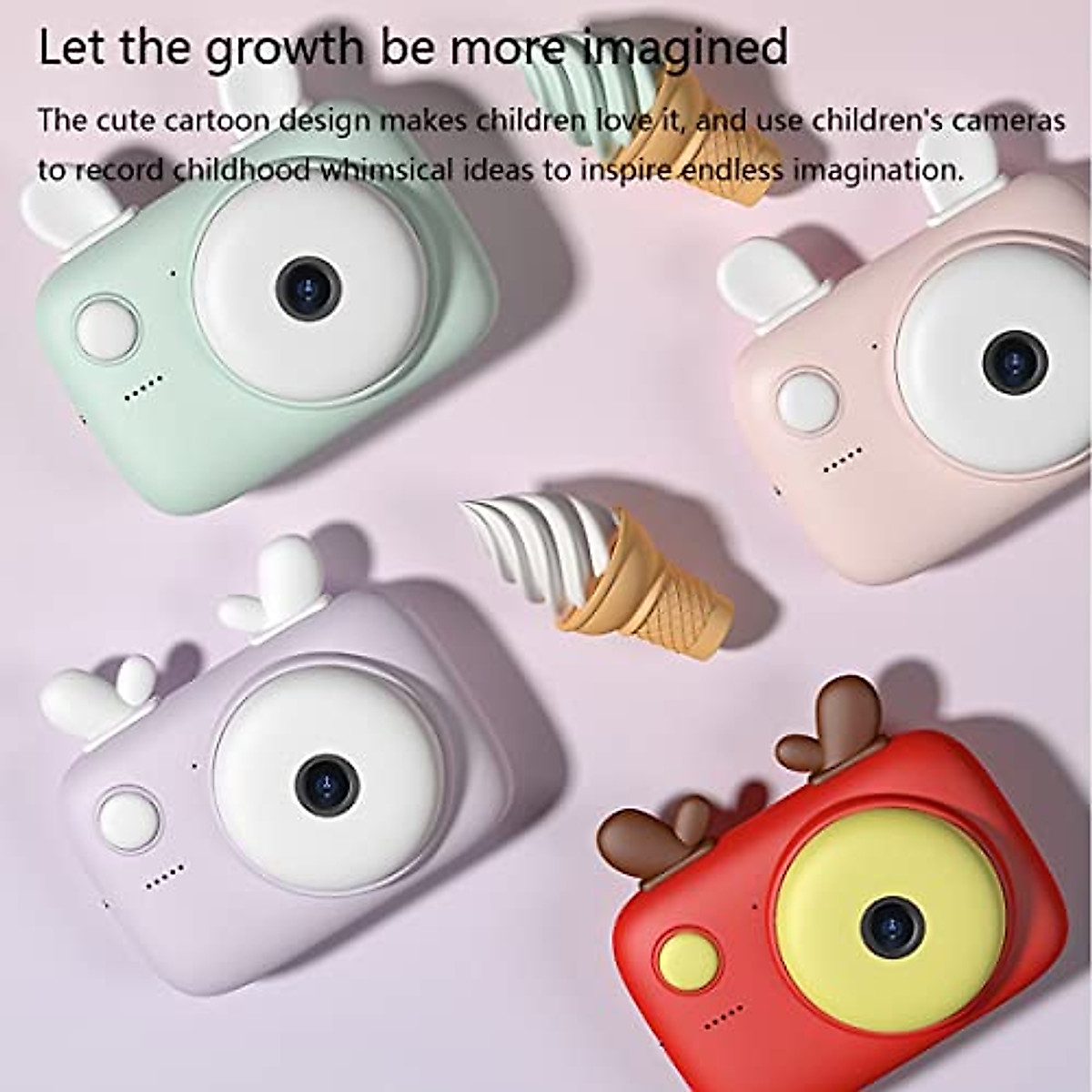 LINXHE Digital Camera, HD 1080P Camera with LCD Screen, Compact Portable Mini Cameras for Students, Teens, Kids (Color : Green)