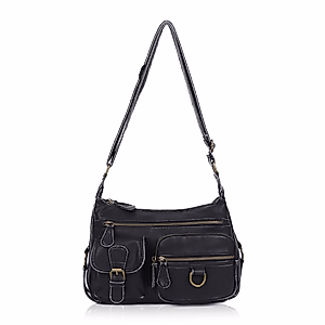 Angel Barcelo Cross body Shoulder Bag Women Soft Leather Purses and Handbags (Purple)