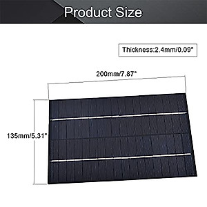 Fielect 18V 4.2W Polycrystalline Mini Solar Panel Module DIY for Light Toys Charger 200x130mm 1Pcs